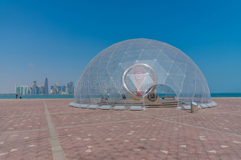 World Cup Clock in Doha, Qatar Stock Photo - Image of travel, outdoors ...