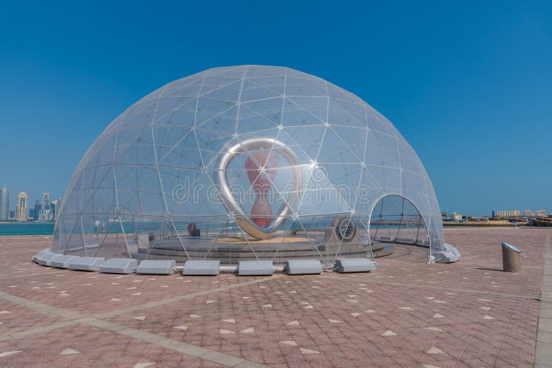 World Cup Clock in Doha, Qatar Stock Image - Image of championship ...