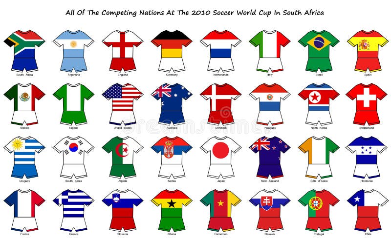 World Cup Flag Strip Designs Stock Illustration - Illustration of ...