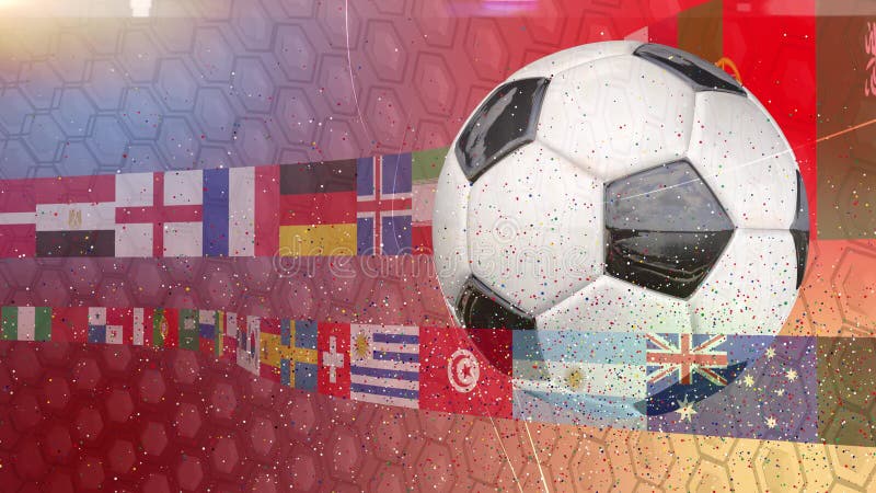 Football World Cup with Participating Nations. Stock Video - Video of ...