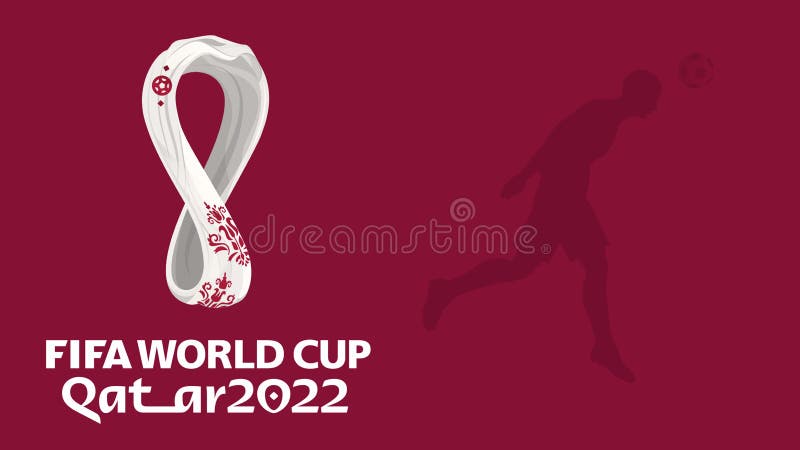 World Cup Qatar 2022 Logo with Player Heading Editorial Photography ...