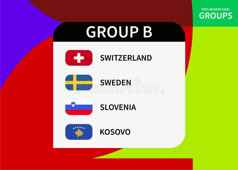 World Cup Qualification 2026 in USA. Group B Stock Illustration ...