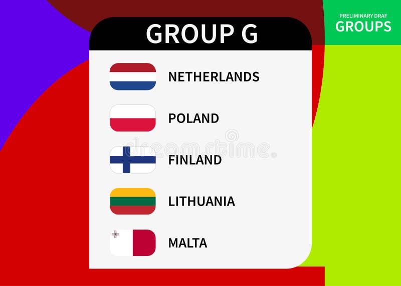 World Cup Qualification 2026 in USA. Group G Stock Illustration ...