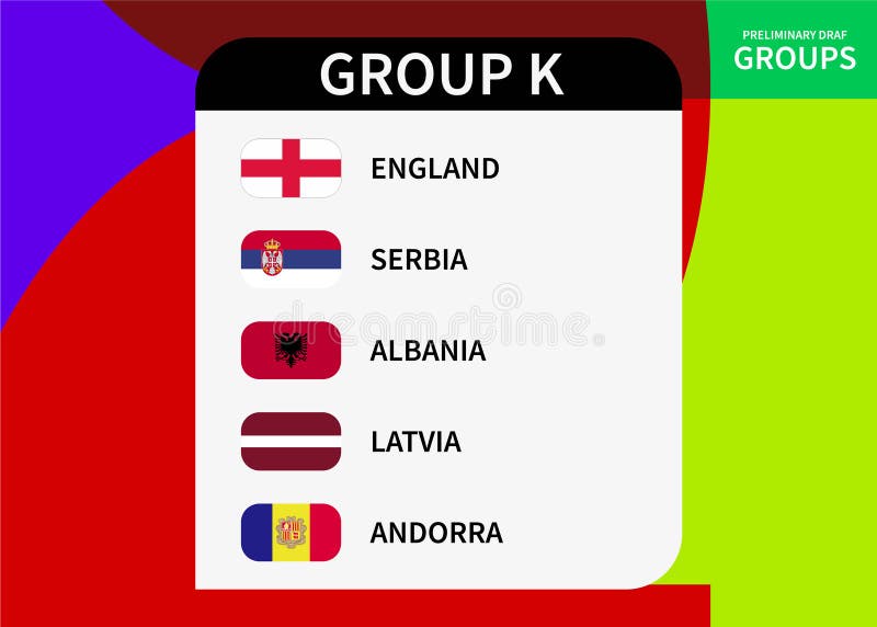 World Cup Qualification 2026 in USA. Group K Stock Vector ...