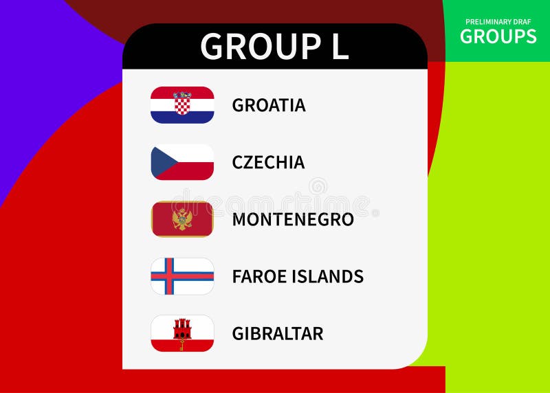 World Cup Qualification 2026 in USA. Group L Stock Illustration ...