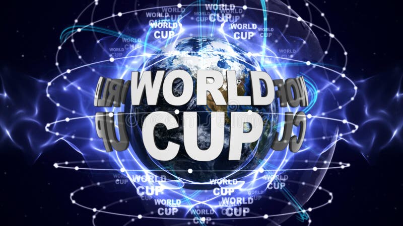 WORLD CUP Text and Earth, Rendering, Graphics Background Stock ...