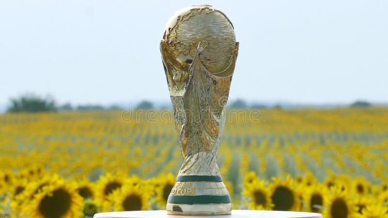 World cup trophy stock footage. Video of flowers, clouds - 75654630