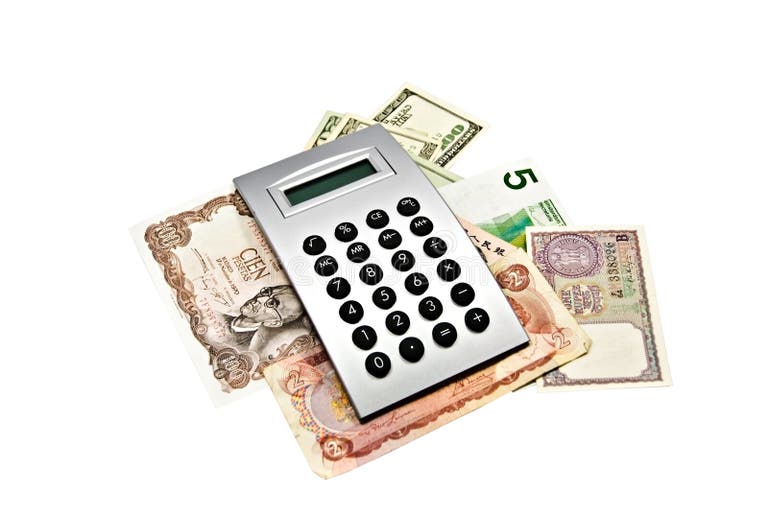World Currency with Calculator Stock Image - Image of calculator, banco ...