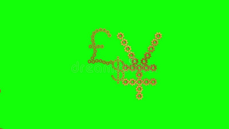 World Currency Signs 4K. Seamless Loop, Green Screen. Stock Video ...