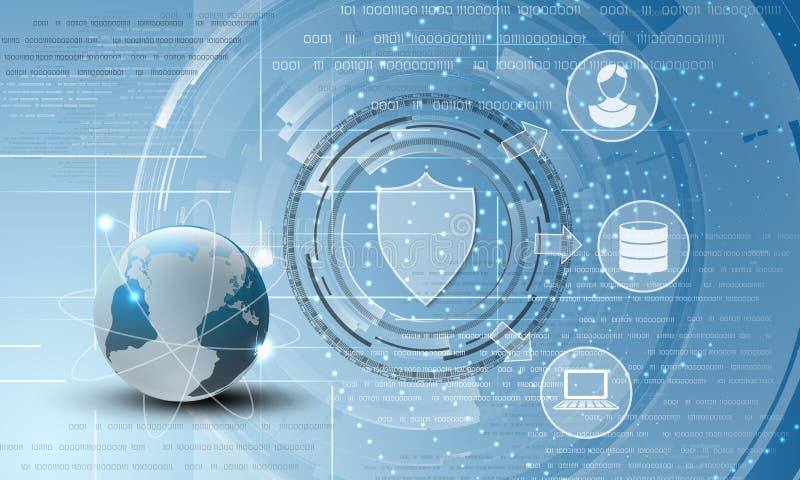 World Data Protection Abstract Background Stock Vector - Illustration ...