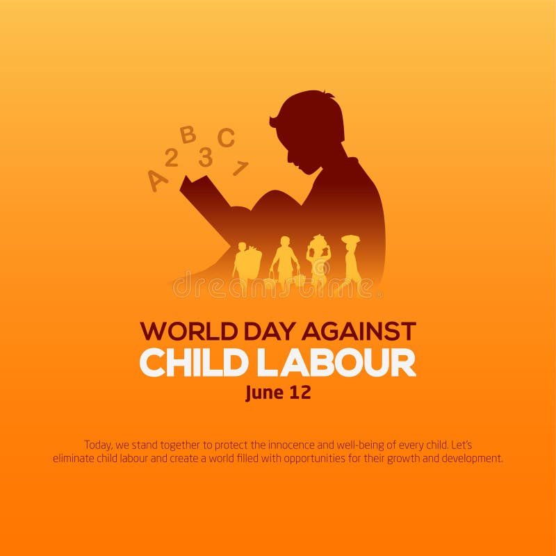 World Day Against Child Labor Concept with Child. Abstract Vector ...