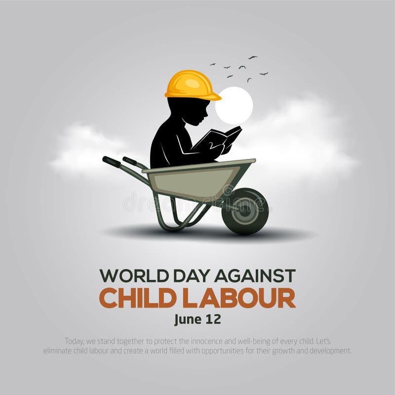 World Day Against Child Labor Concept with Child. Abstract Vector ...