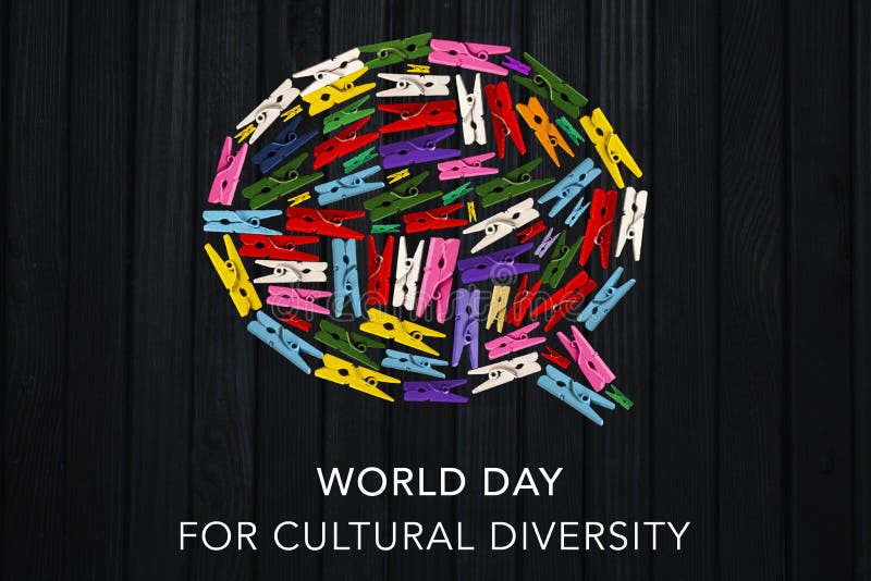 World Day for Cultural Diversity Theme Made with Colorful Wood Objects ...
