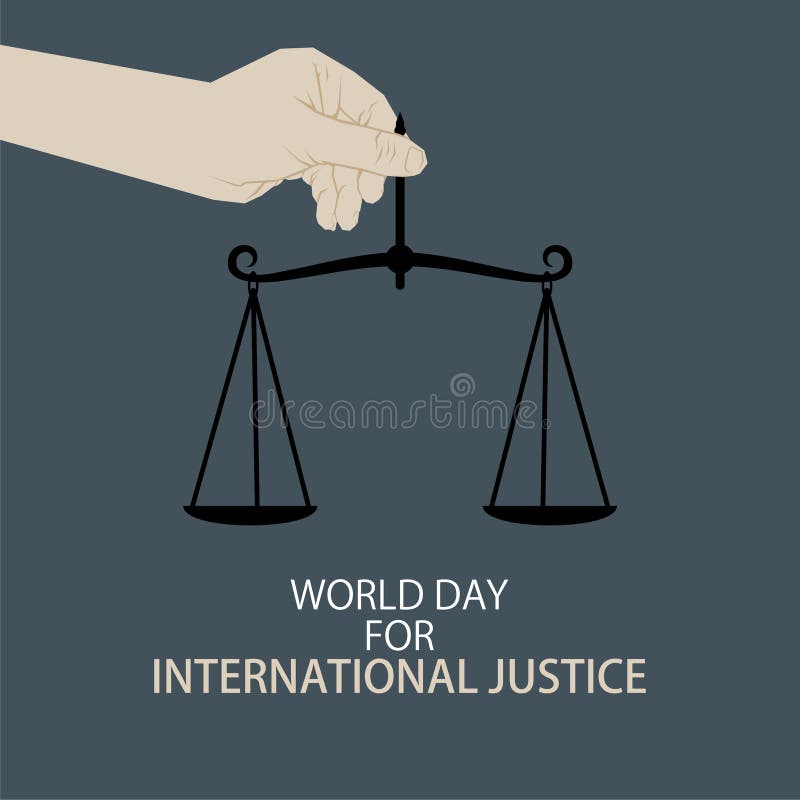 World Day for International Justice Poster Design Stock Vector ...