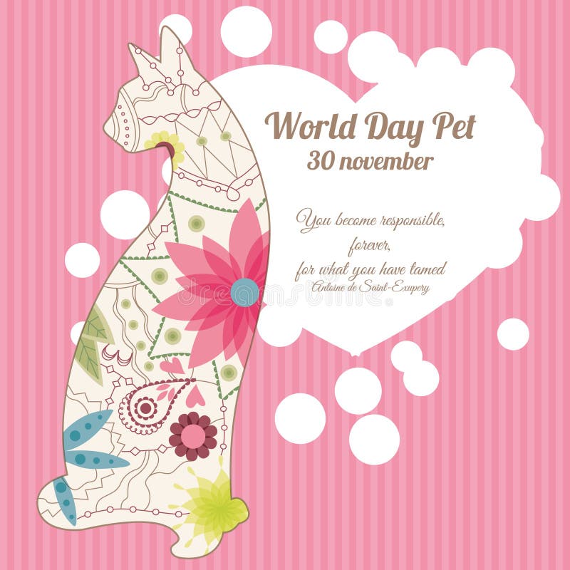 World day pet background stock illustration. Illustration of silhouette ...