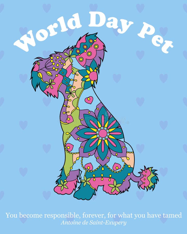 World day pet background stock illustration. Illustration of background ...