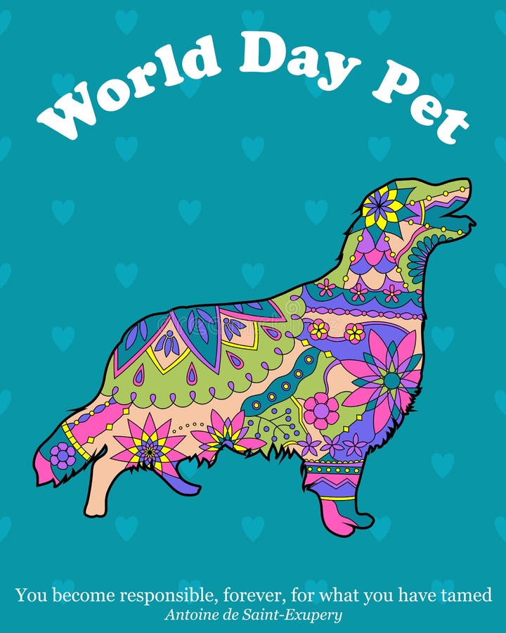 World day pet background stock illustration. Illustration of background ...