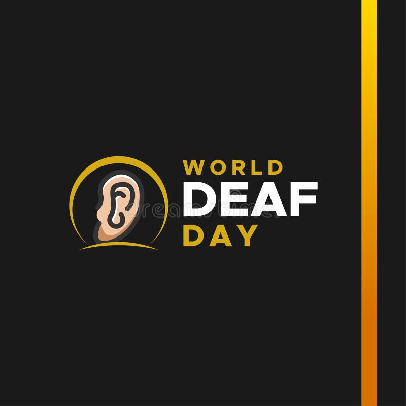 World Deaf Day Poster stock vector. Illustration of guide - 156614337