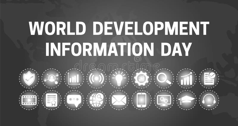 World Development Information Day Background Banner Illustration Stock ...