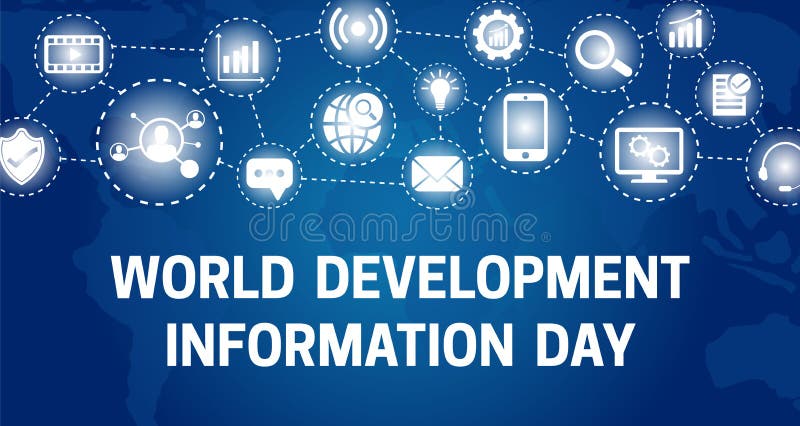 World Development Information Day Background Banner Illustration Stock ...