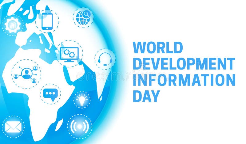 World Development Information Day Background Banner Illustration Stock ...