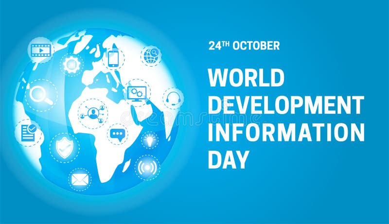 World Development Information Day Background Banner Illustration Stock ...