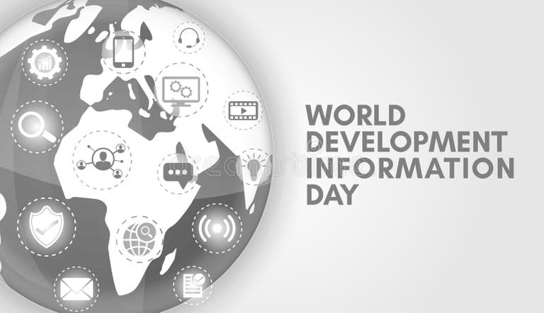 World Development Information Day Background Banner Illustration Stock ...