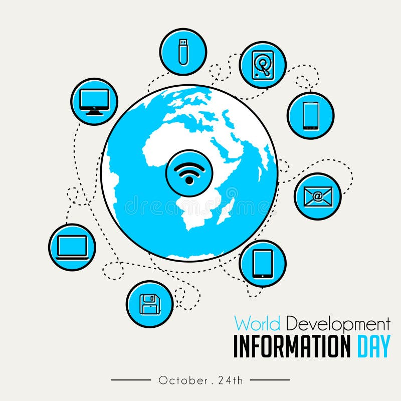 World Development Information Day Stock Vector - Illustration of ...