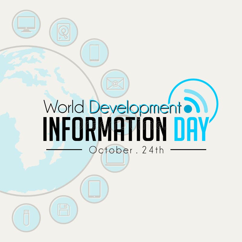 World Development Information Day Stock Vector - Illustration of ...