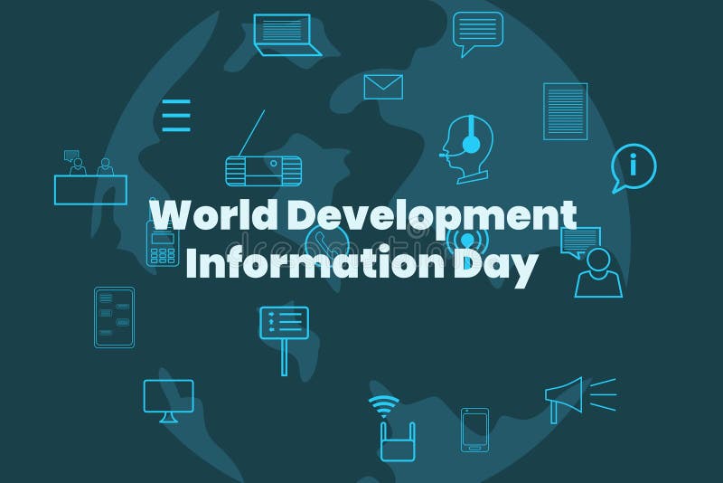 World Development Information Day Poster, Background Stock Vector ...