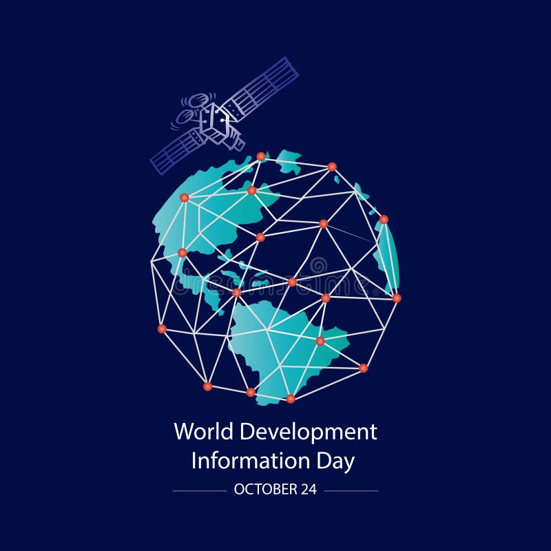 World Development Information Day. Poster Concept. Stock Illustration ...