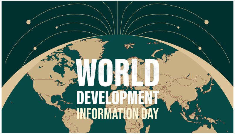 World Development Information Day Theme Stock Vector - Illustration of ...