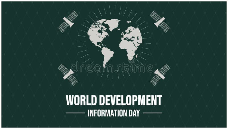 World Development Information Day Theme Stock Vector - Illustration of ...