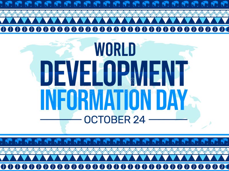 World Development Information Day Wallpaper with Earth Shape Design and ...
