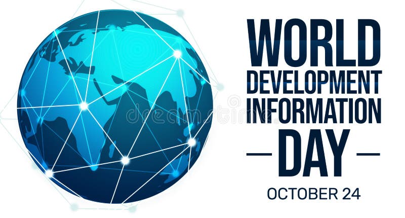World Development Information Day Wallpaper with Earth Shape Design and ...