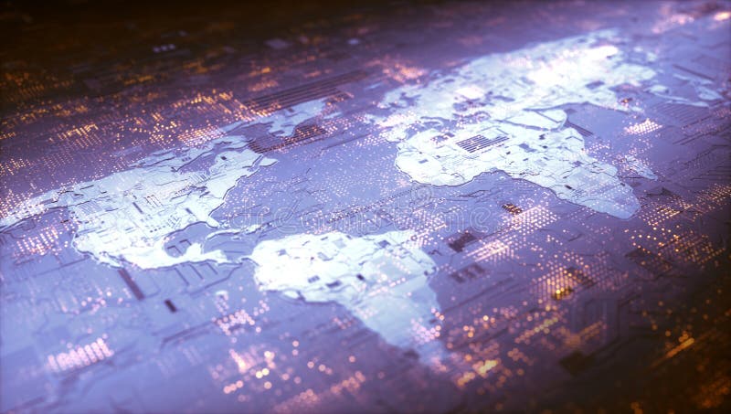 World Digital Networking stock photo. Image of earth - 117529622