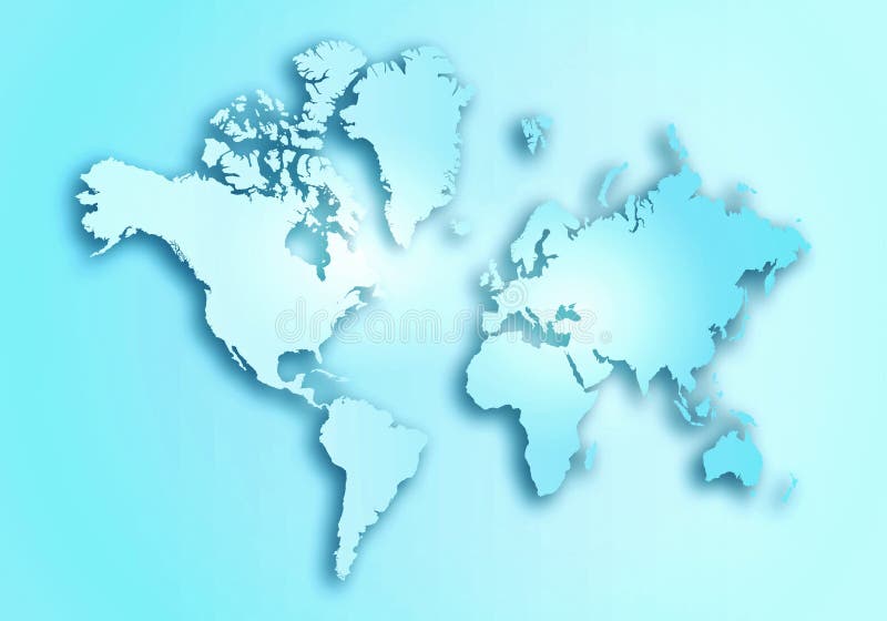 World Digital Outlined Map Background Stock Illustration - Illustration ...