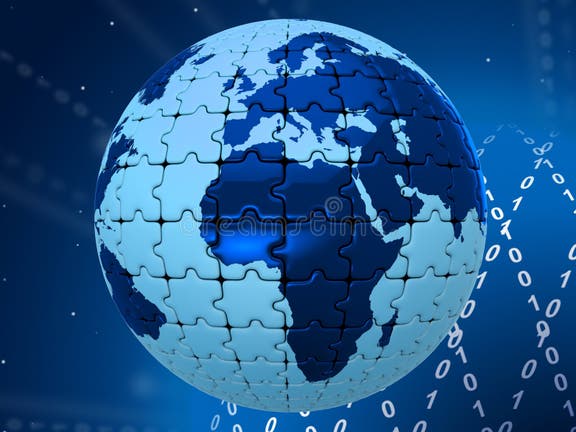 World Digital Represents High Tec and Globalise Stock Illustration ...