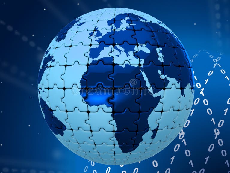 World Digital Represents High Tec and Globalise Stock Illustration ...