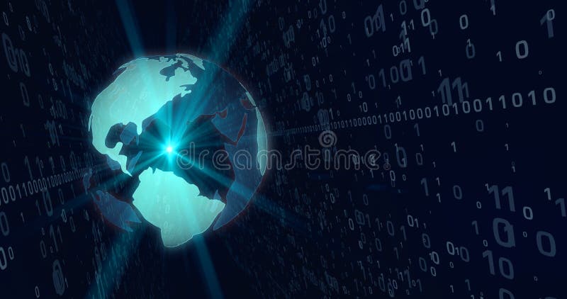 World of Digital Technology Concept Stock Illustration - Illustration ...