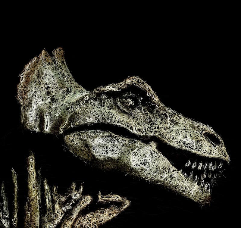 World of Dinosaur Line Art in Captivating Visuals Stock Illustration ...