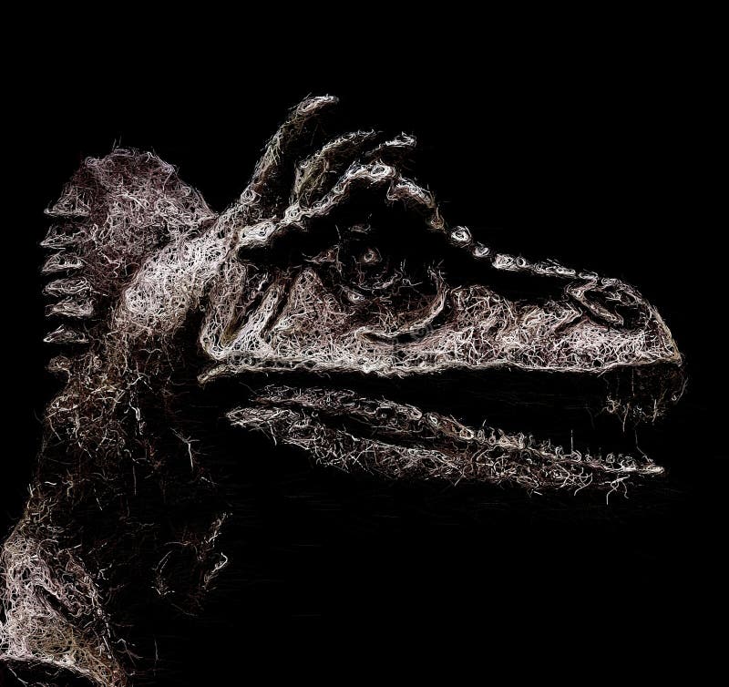 World of Dinosaur Line Art in Captivating Visuals Stock Illustration ...