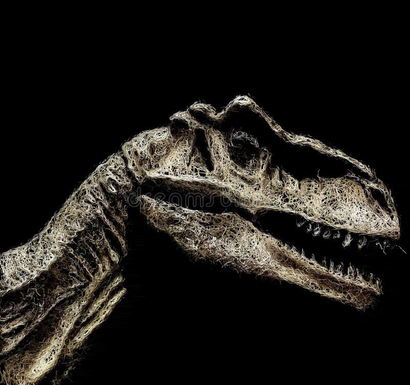 World of Dinosaur Line Art in Captivating Visuals Stock Illustration ...