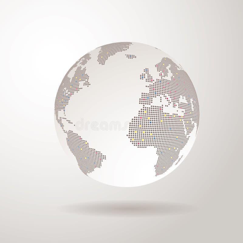 World dotted globe stock vector. Illustration of graphic - 88754330