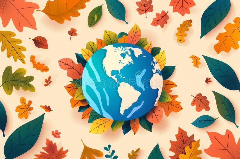 World Earth Day Concept with Green Planet Earth Globe and World ...