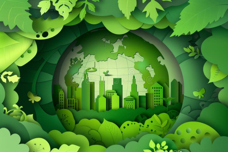 World Earth Day Concept with Green Planet Tree Earth Globe and World ...