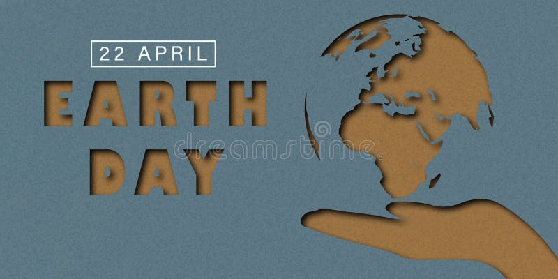 World Earth Day. Text with Paper Texture Effect. Environment Day Stock ...
