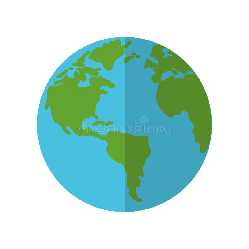 World earth ecology shadow stock illustration. Illustration of element ...