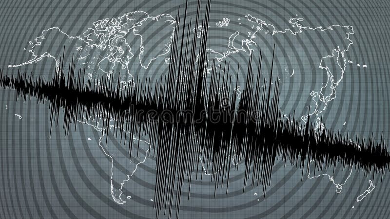 World Earthquake Map, Seismic Activity Map Stock Illustration ...