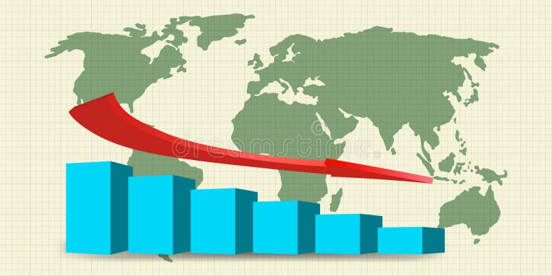 World Economic Recession Background Stock Vector - Illustration of ...